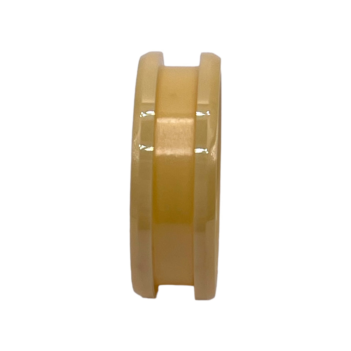 Yellow ceramic inlay channel ring core – Ringsupplies.com