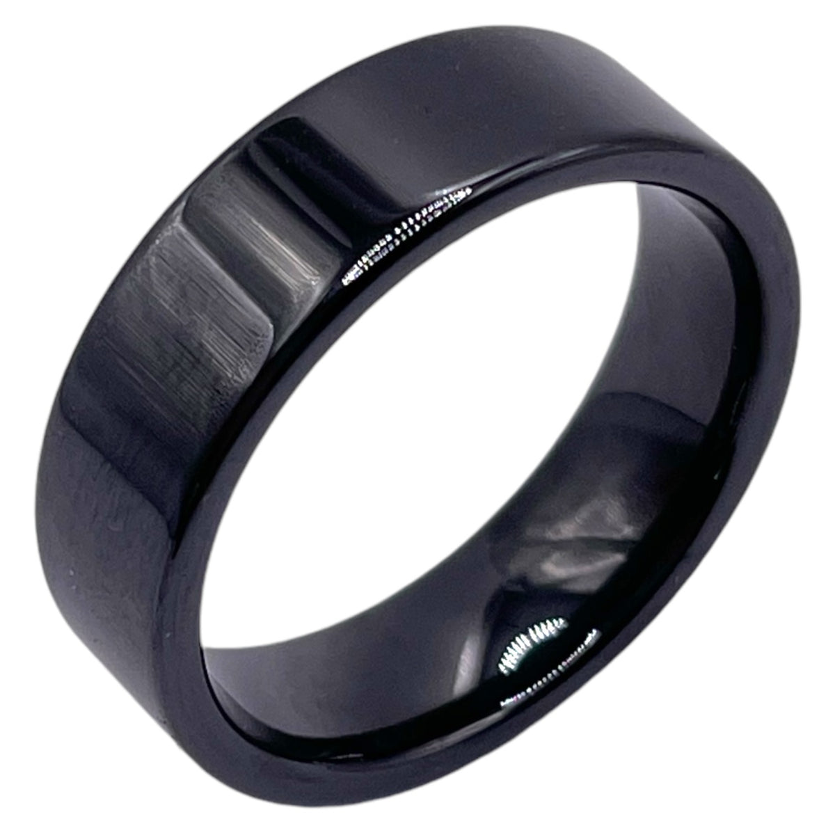 Black ceramic customizable ring core 8mm, 10mm – Ringsupplies.com