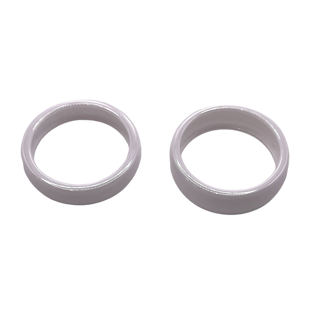 White ceramic inside inlay channel ring core – Ringsupplies.com