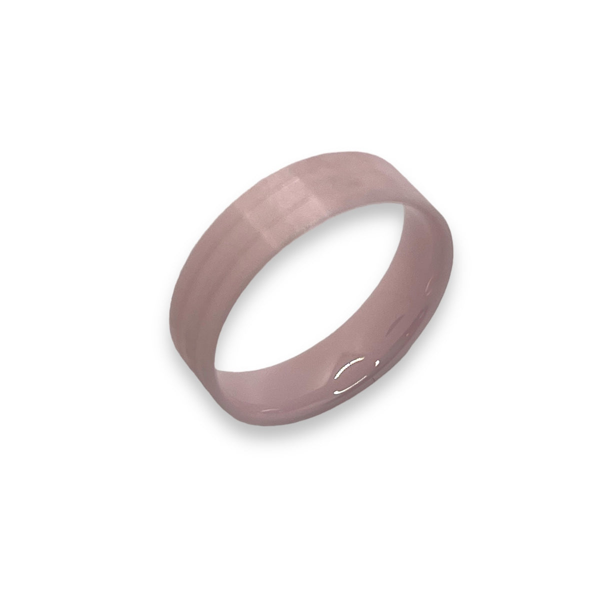 Pink ceramic flat ring core – Ringsupplies.com