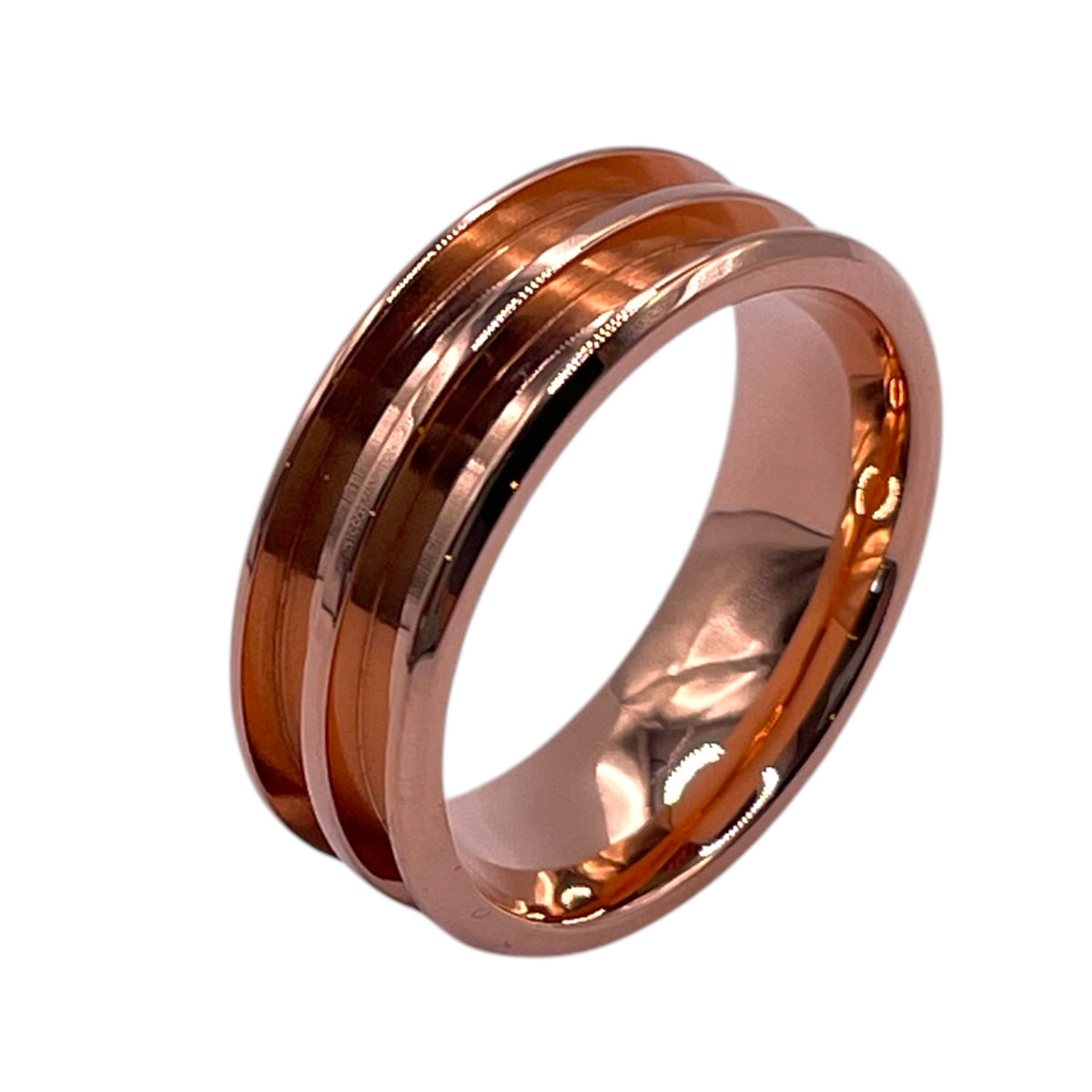 Tellurium copper double inlay channel ring core – Ringsupplies.com