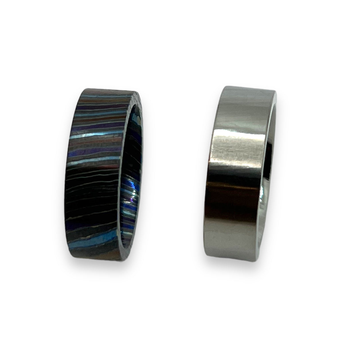 Titanium Damascus Zirconium customizable ring core – Ringsupplies.com