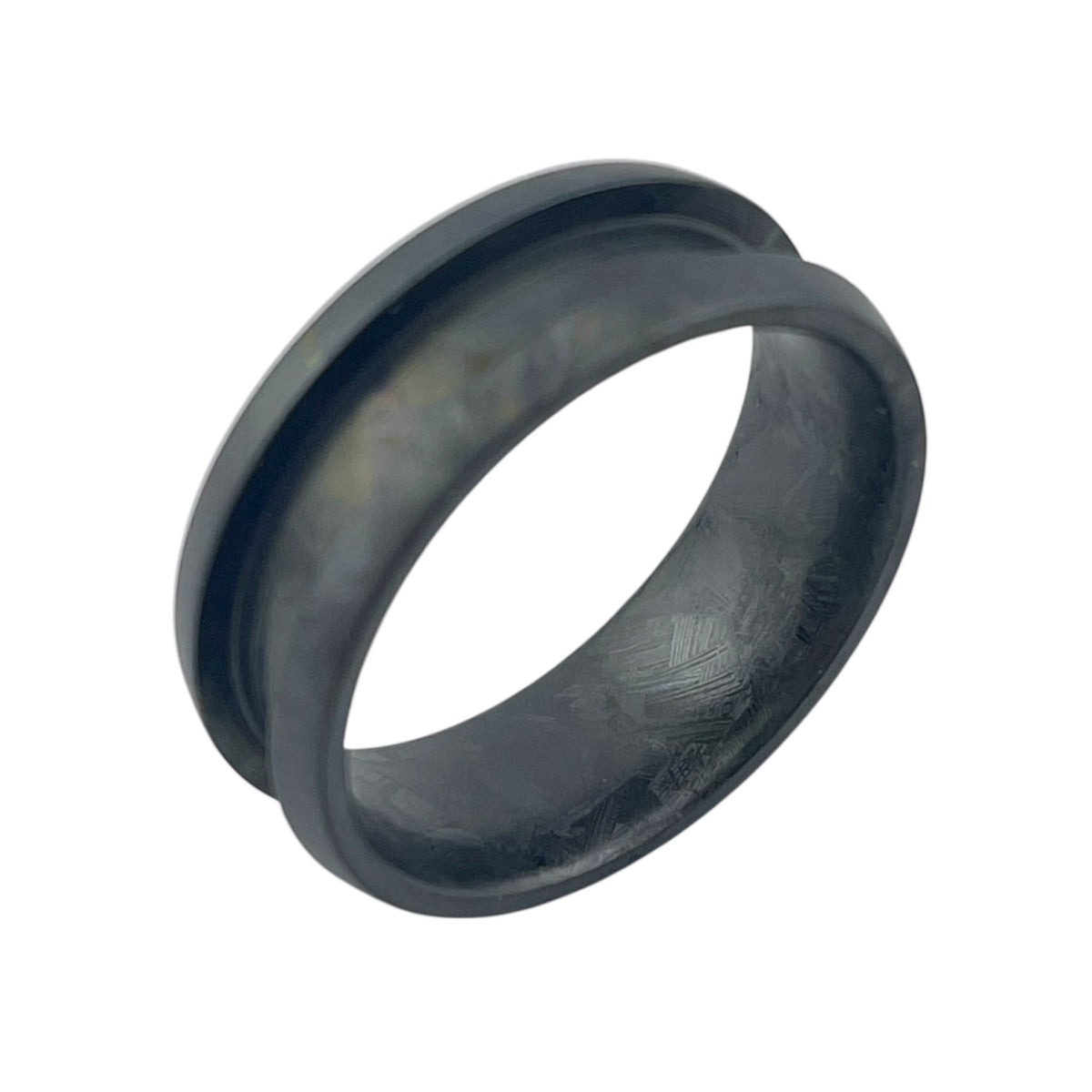 Crystalized Black Zirconium inlay channel ring core – Ringsupplies.com