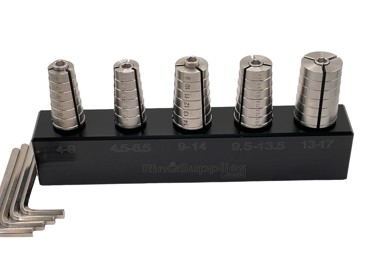 Expanding stainless steel ring mandrel for lathe and wood rings ...