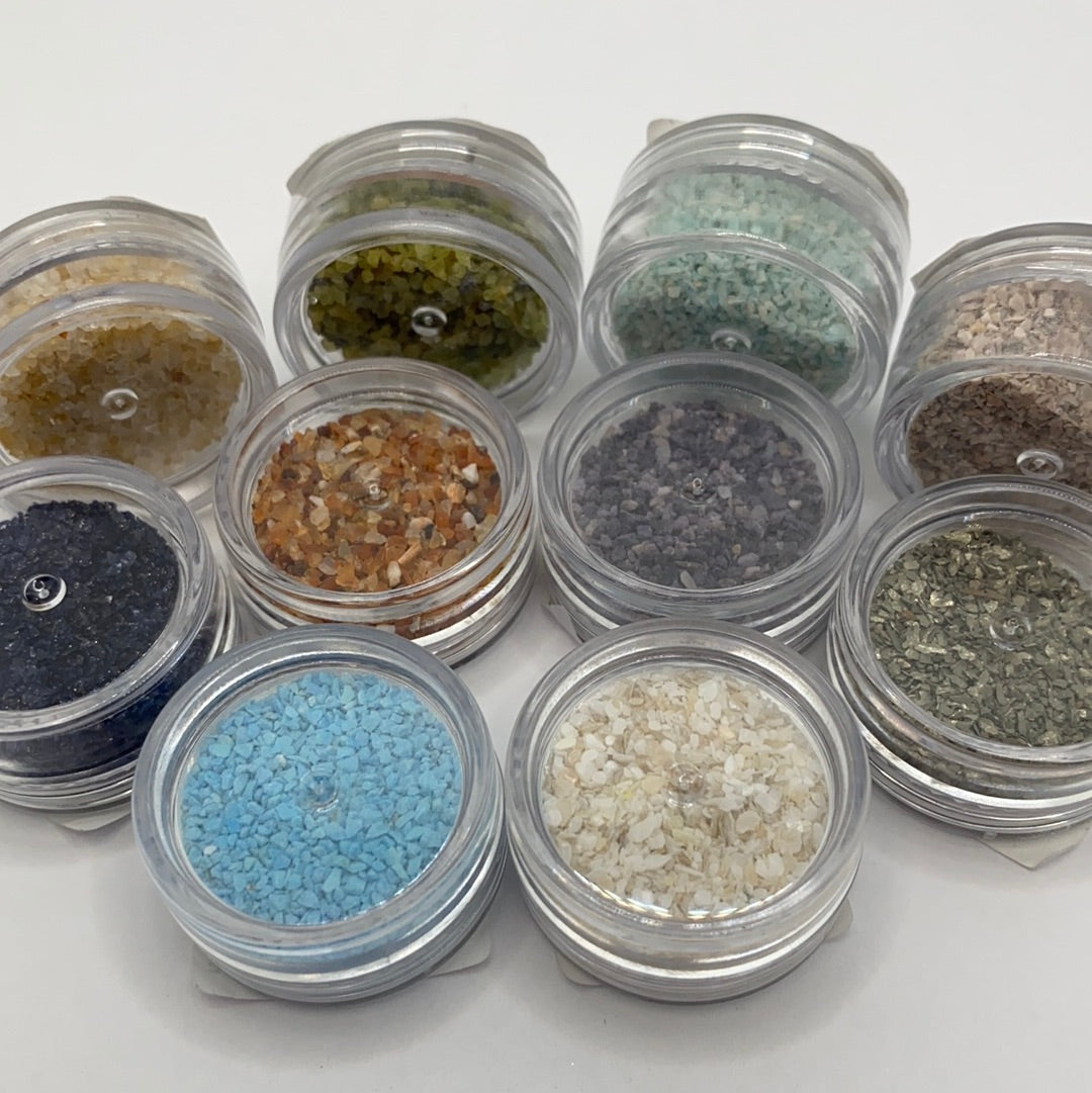 Genuine Crushed Stone inlays ---SMALL SAND and powder type ONLY ...